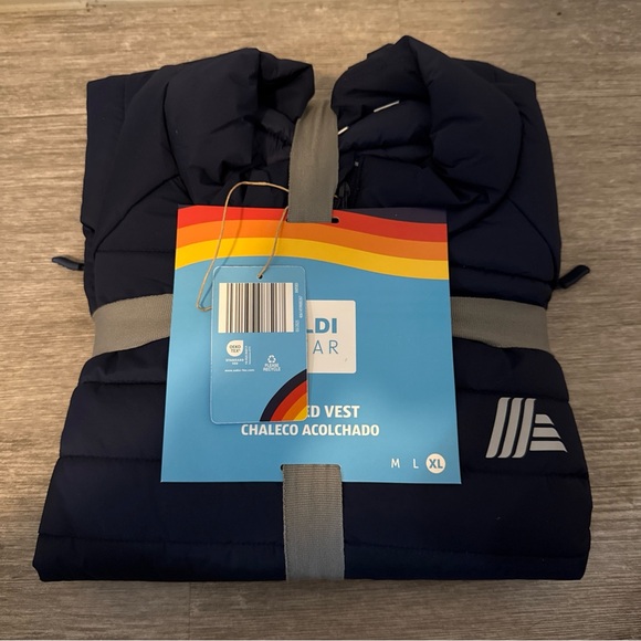 Aldi | Jackets & Coats | Aldi Gear Navy Blue Quilted Puffer Vest Jacket ...